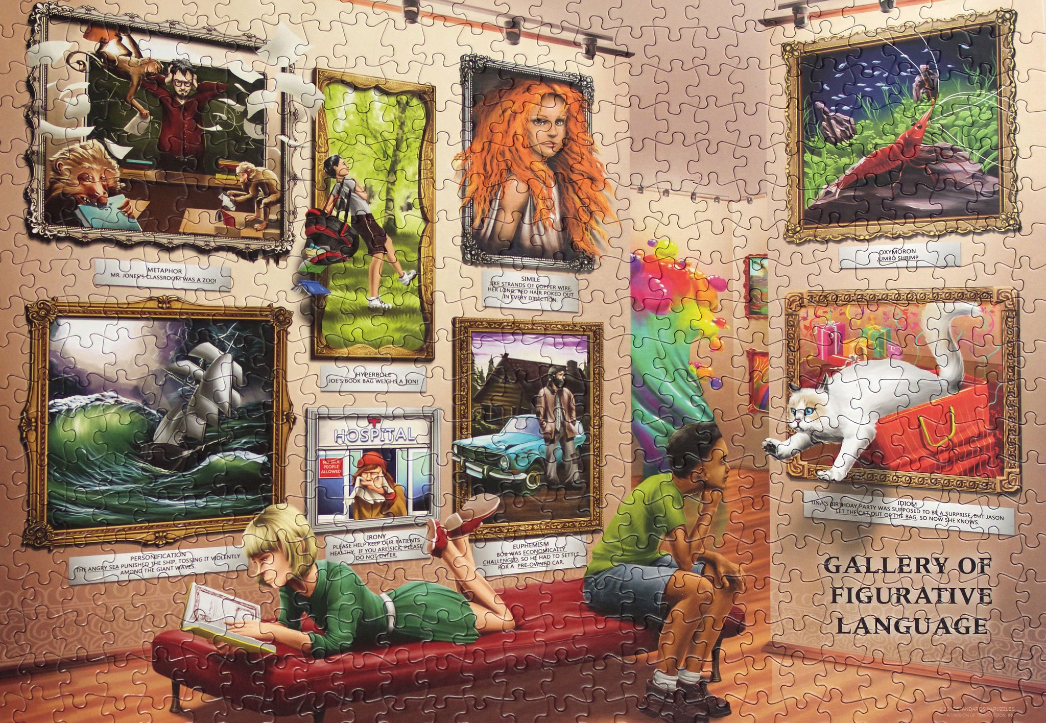 Figurative Language Jigsaw Puzzle - Middle School Education Activity ...